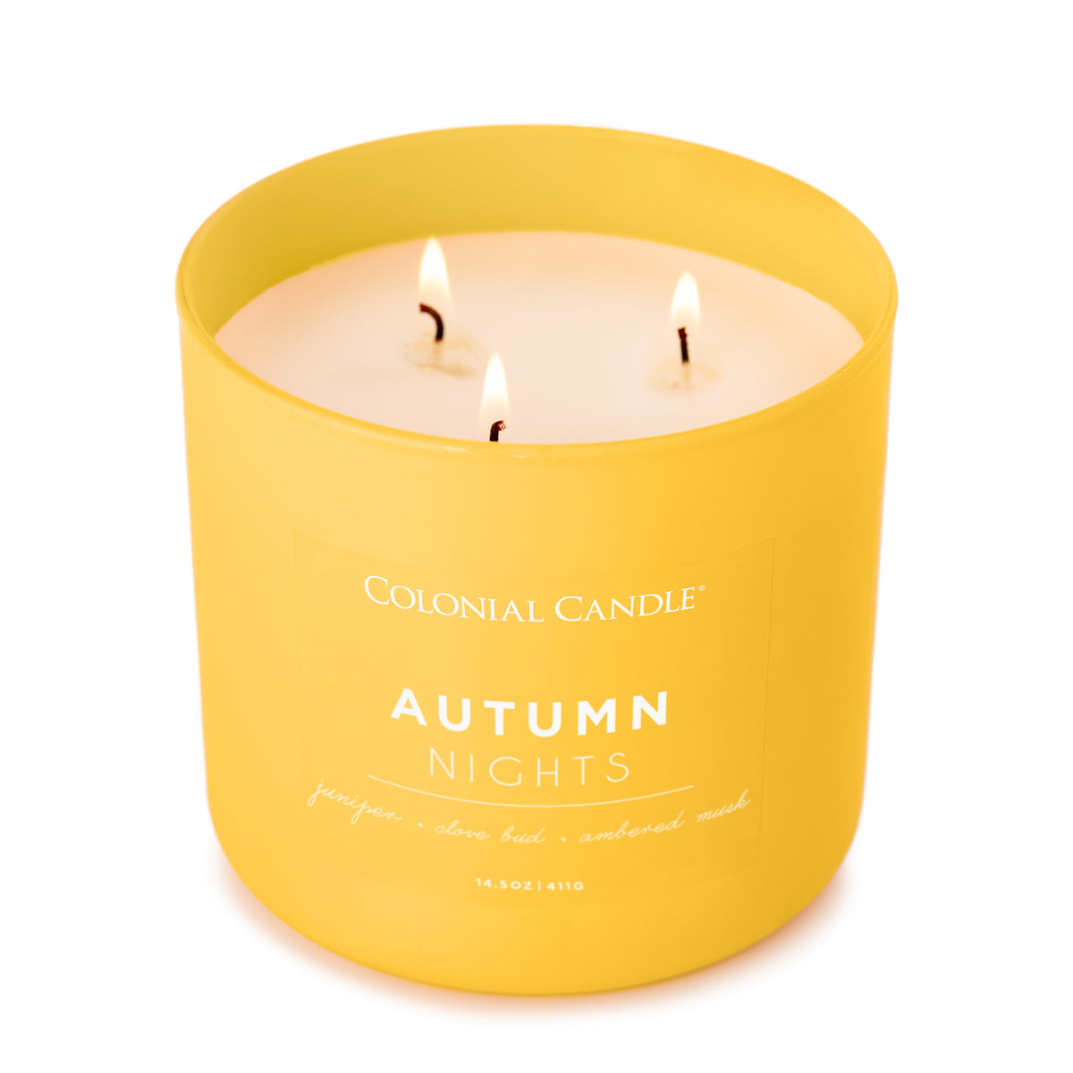 Pop of Color by Colonial Candle Scented Jar Candle, Autumn Nights, 14.5 ...