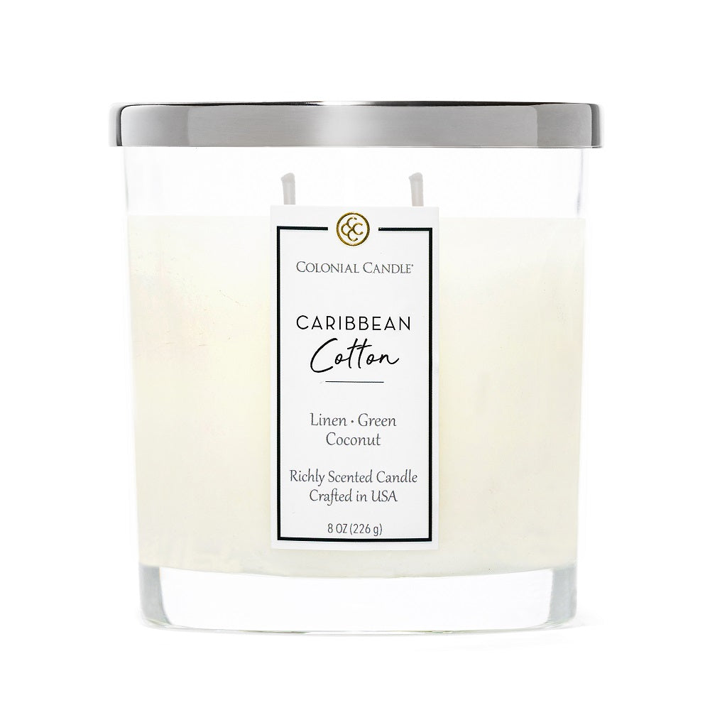 Caribbean Cotton Candle | Signature Oval 8 oz | Colonial Candle