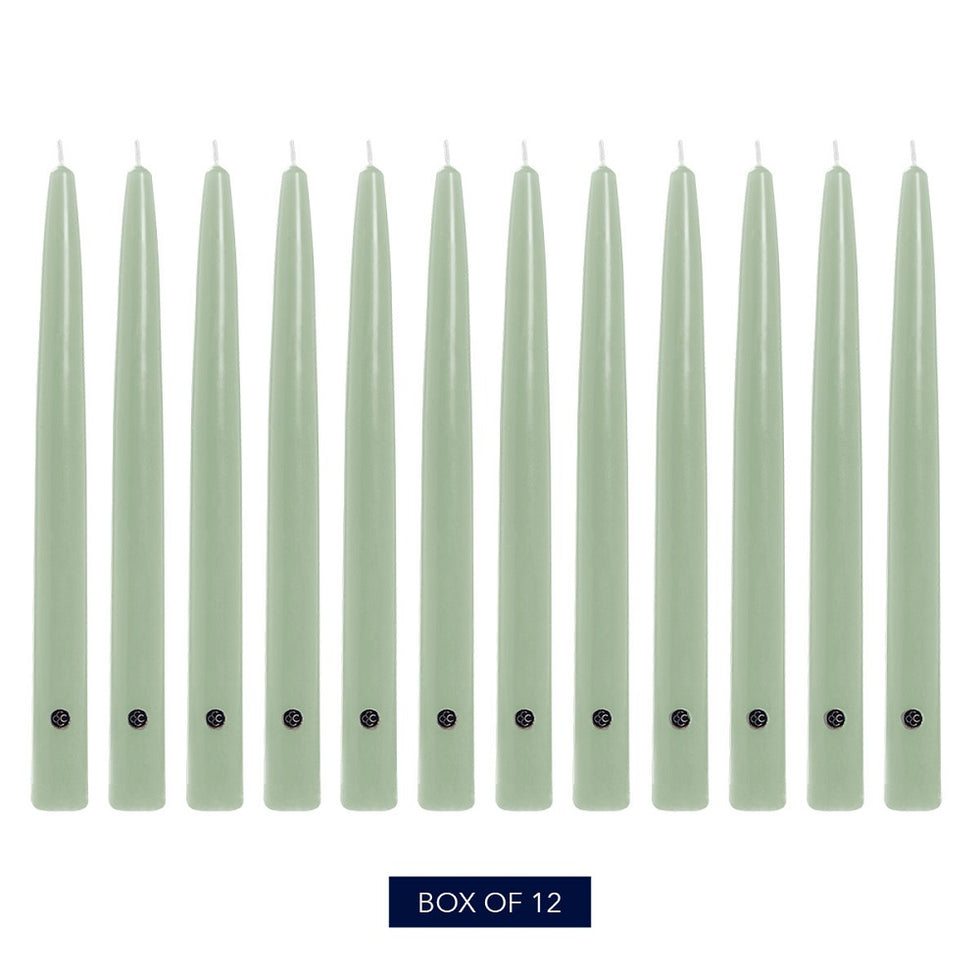 10 in, Colonial Green, 12 Pack, Colonial Candle, Handipt Taper Candle ...