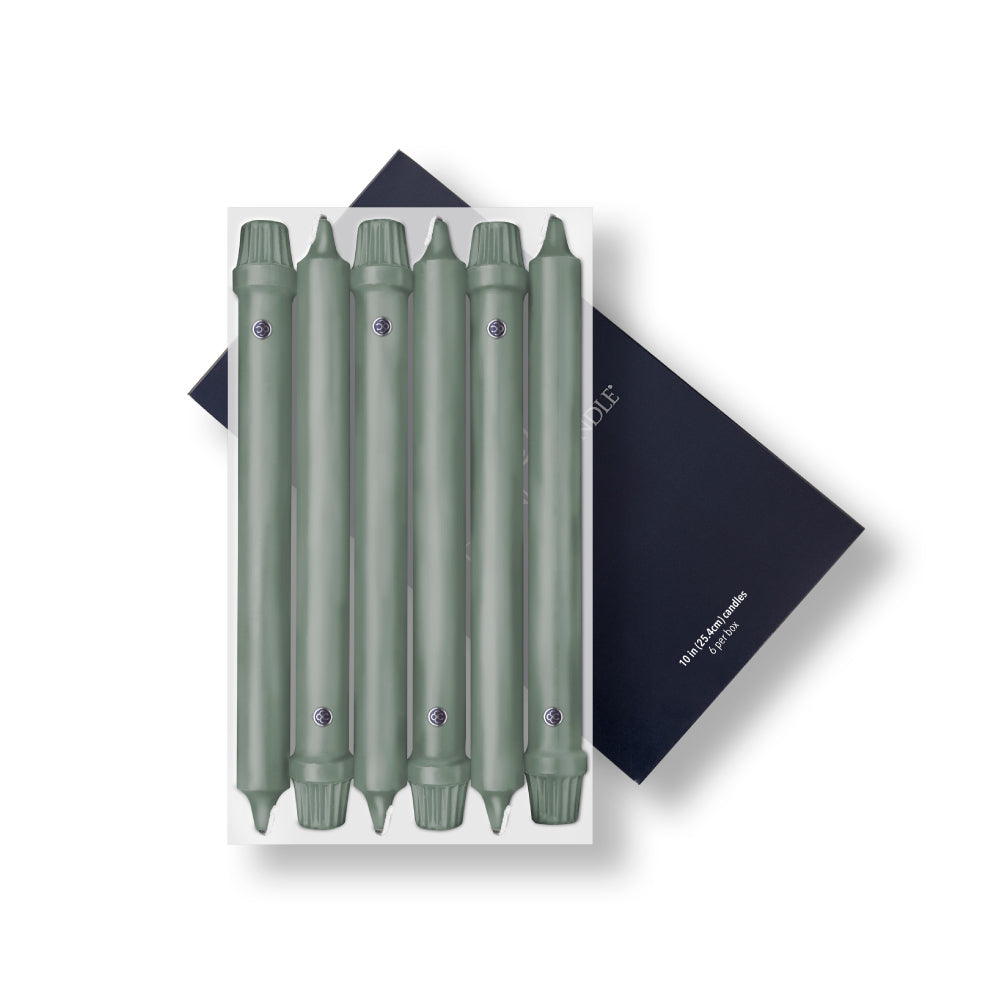 10 in, Colonial Green, 6 Pack, Colonial Candle, Classic Taper Candle ...