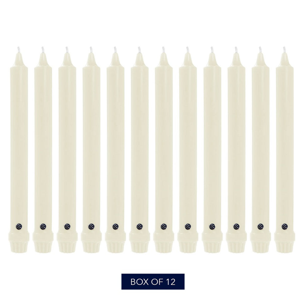 12 in, Ivory, 12 Pack, Colonial Candle, Classic Taper Candle, Unscented