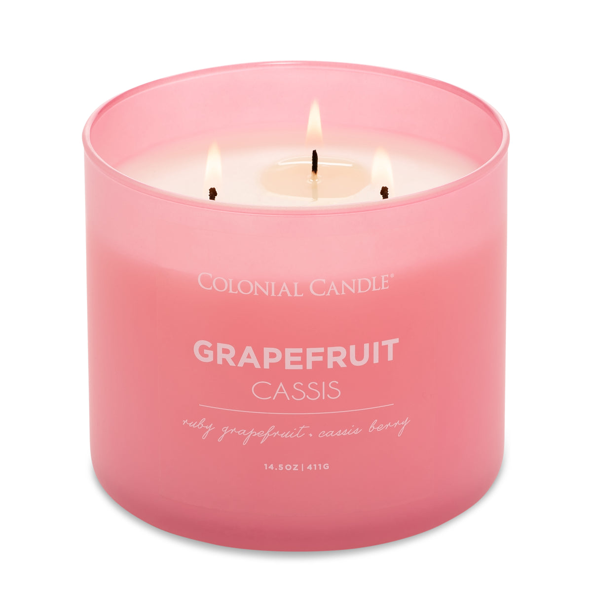 Pop of Color by Colonial Candle Scented Jar Candle, Grapefruit Cassis ...
